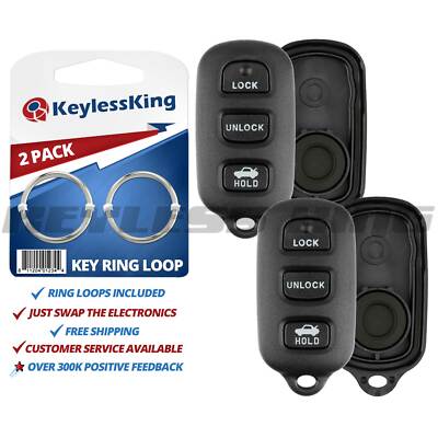 2 New Replacement Keyless Entry Remote Key Fob Case Shell Pad for ...