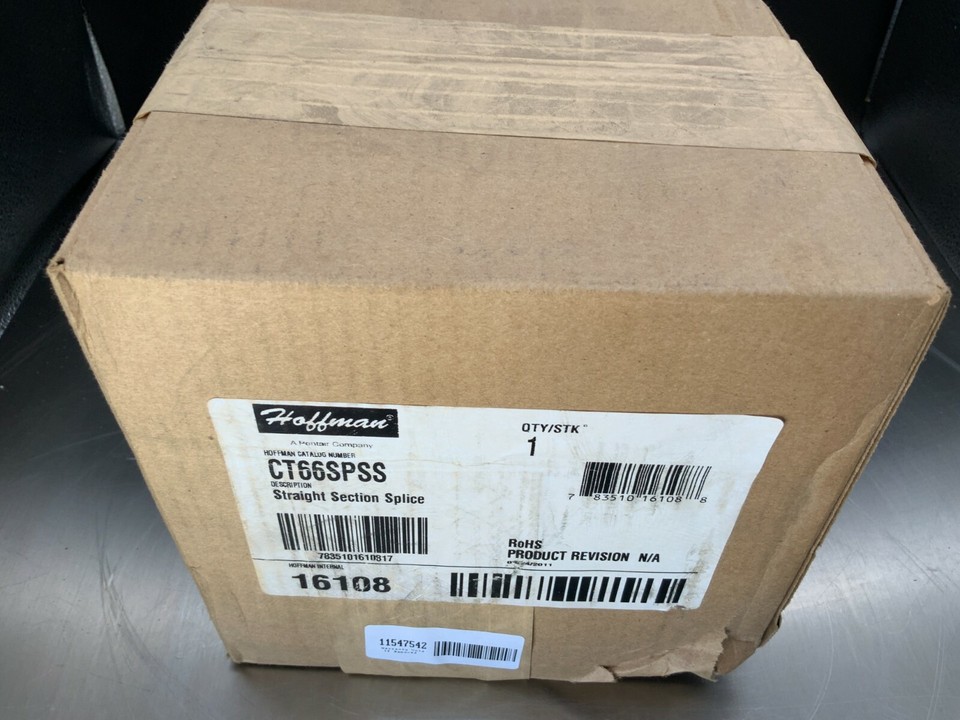 Hoffman CT66SPSS Straight Section Splice, 6.00x6.00, SS | eBay