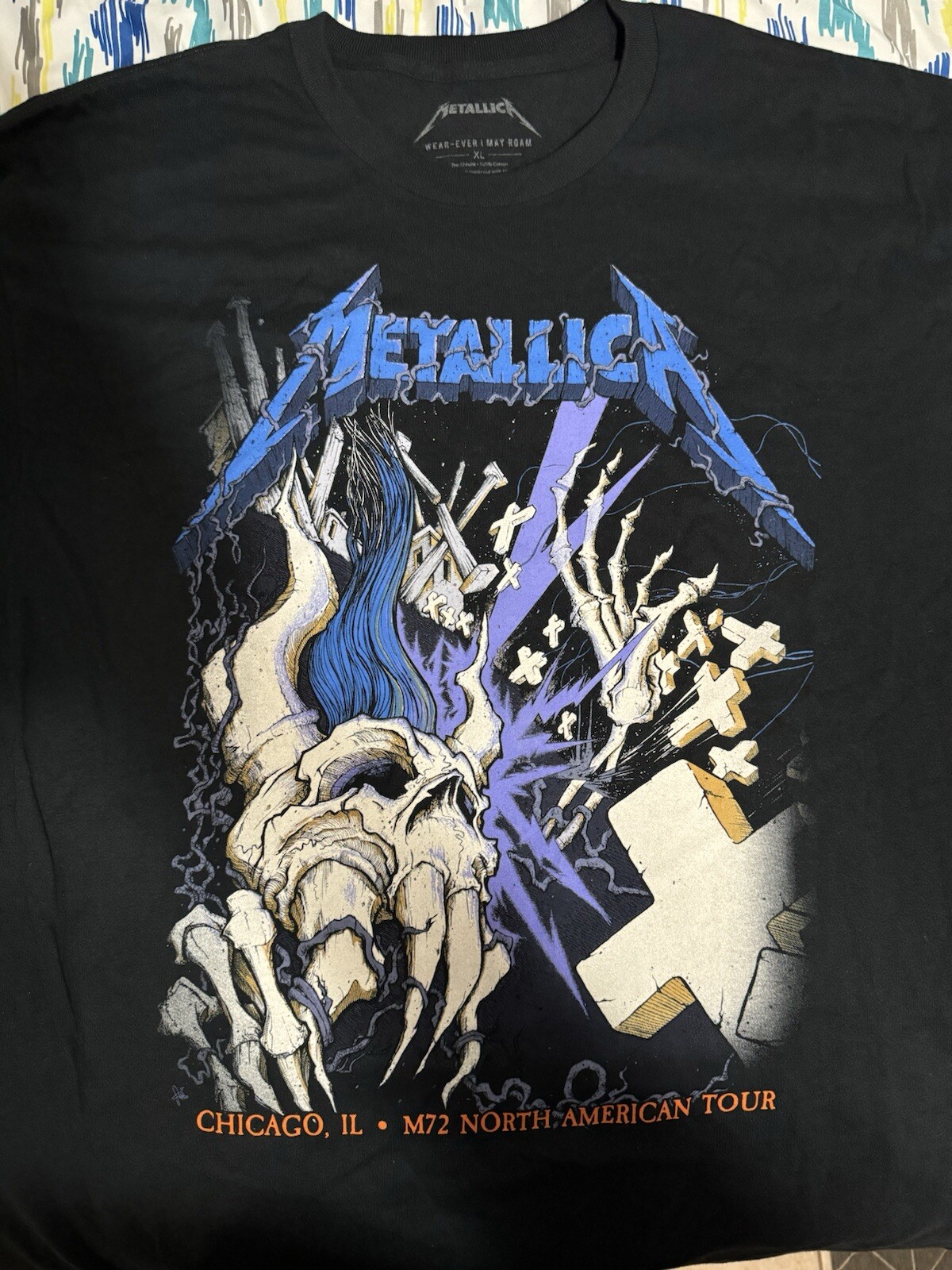Metallica Chicago M72 8/9 Night 1 Squindo Official Wear-Ever I May Roam ...