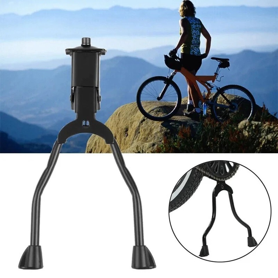 Bicycle Double Leg Side Stand Kick Kickstand Bike Support Spring Center ...