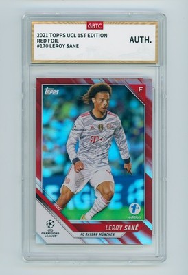 2021-22 Leroy Sane Topps 1st Edition Red Foil FC Bayern Munich Card 4/5 ...