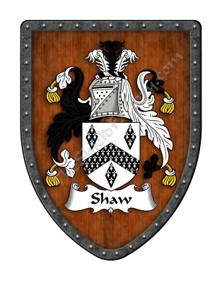 Shaw Family Custom Crest Coat of Arms Hanging Shield SH503P-DG-HG | eBay
