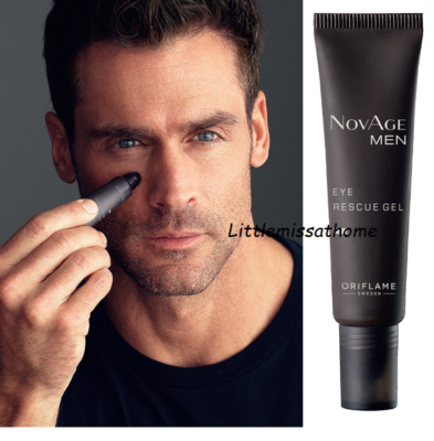 ORIFLAME NOVAGE MEN EYE RESCUE GEL wrinkle puffiness dark circle tired ...