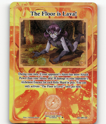 HOLO - Akora TCG The Floor is Lava! (Holo) Afelium Unleashed [1st ...