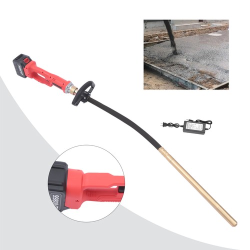 NEW Handheld Concrete Vibrator Lithium Cordless Cement Vibrating w ...