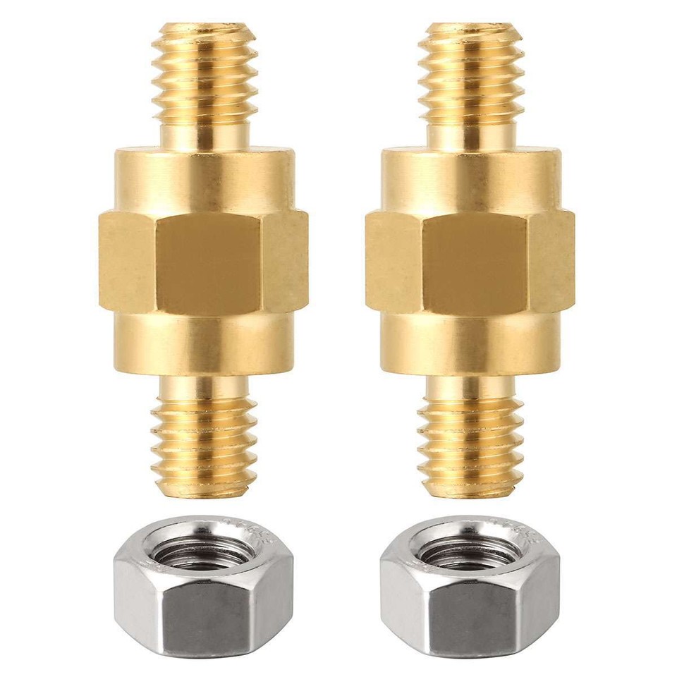 3/8"-16 Brass Side Post Battery Terminal Bolt Standard Extender Stud ...