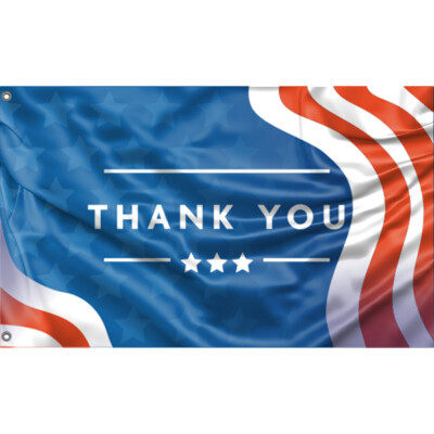 Thank You American Style Flag Unique Design 3x5 Ft / 90x150 cm size, EU ...