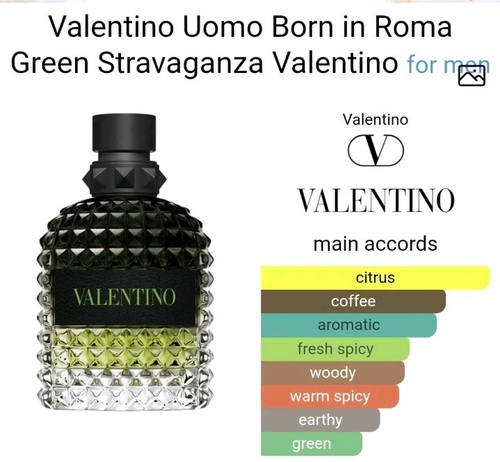 Valentino Uomo Born In Roma Green Stravaganza 3.4oz-100mL EDT 100% ...