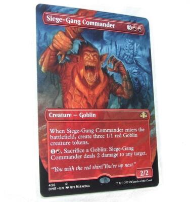 Siege-Gang Commander Dominaria Remastered Rare Borderless MTG Card 436 ...