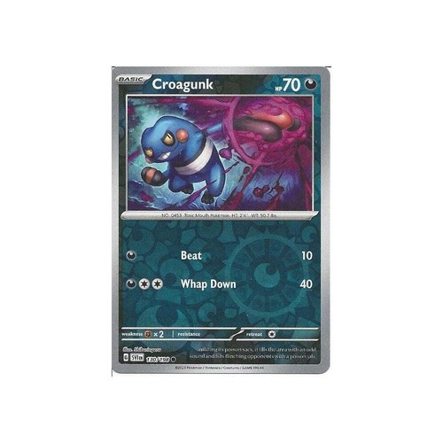130/198 Croagunk : Reverse Holo Card : Scarlet & Violet Pokemon TCG ...