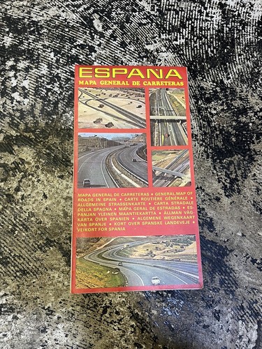 Vntg Espana Tourism Map Roads Spain Fold Out Brochure Pamphlet General ...