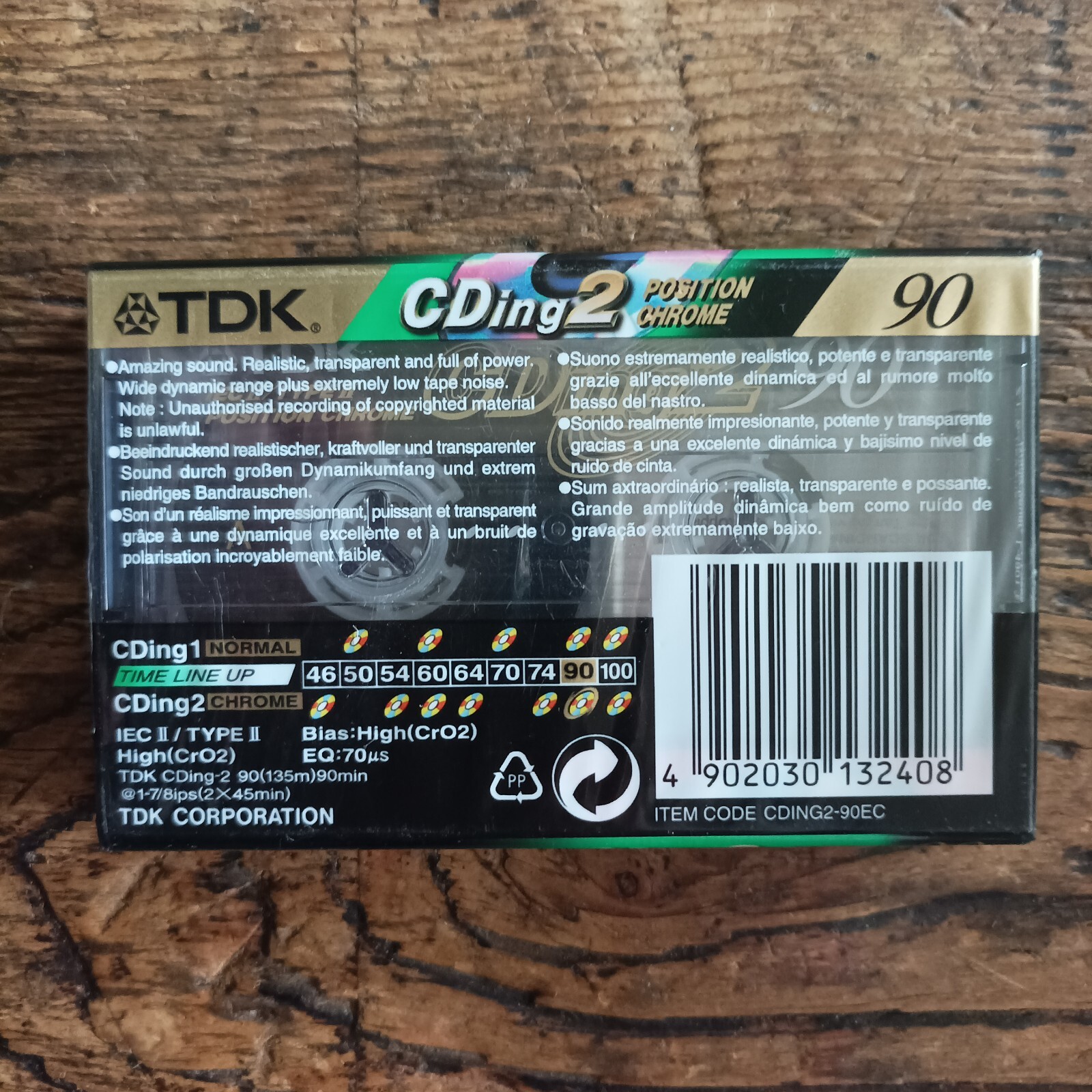 lot de 8 cassettes audio vierge TDK Cd ing2 90 min position chrome ...