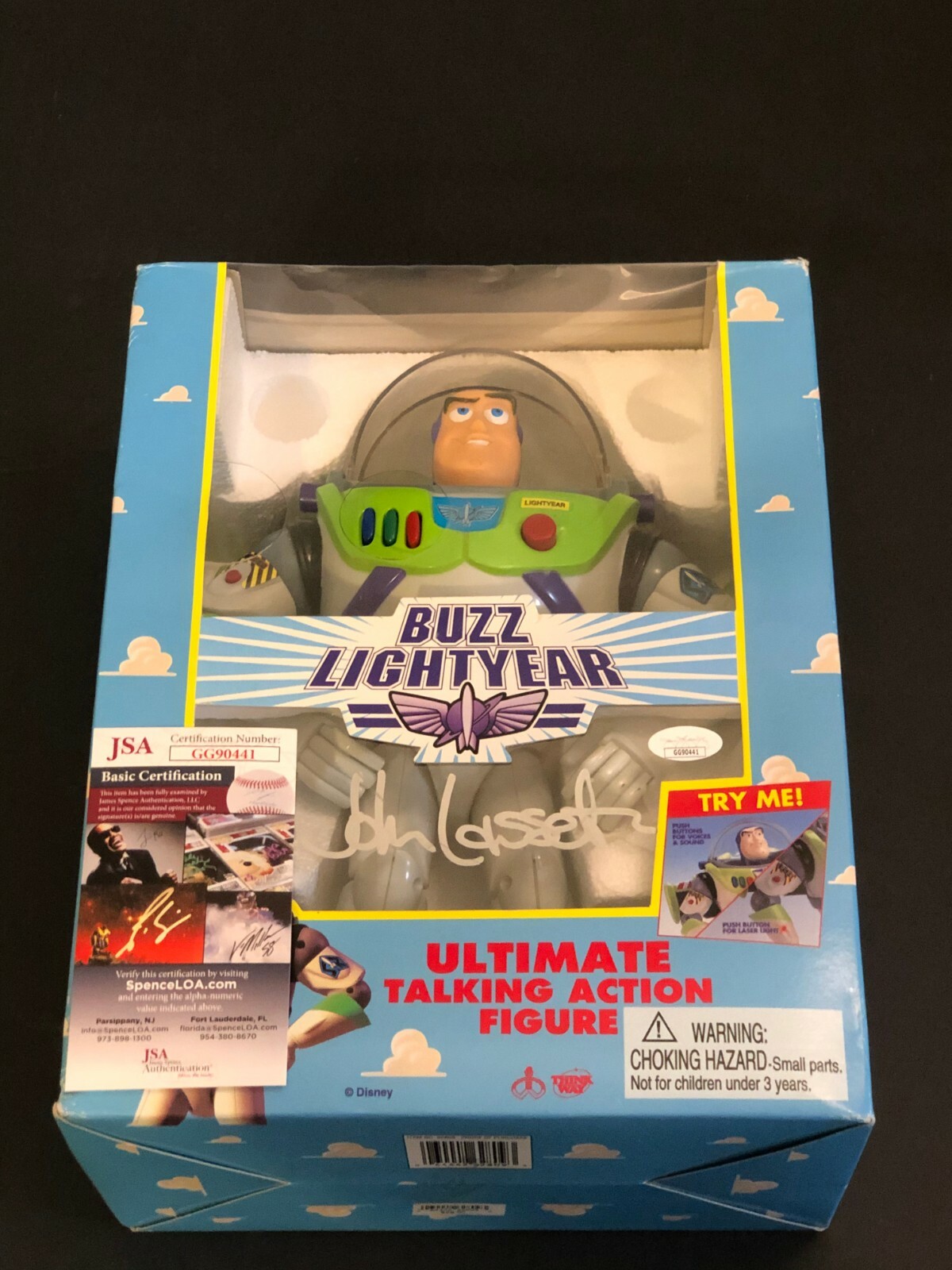 John Lasseter Disney Talkin Buzz Lightyear Toy Story Signed Autograph Figure JSA | eBay