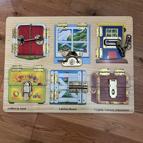Melissa & Doug Classic Latches Board - Wooden #383 | eBay