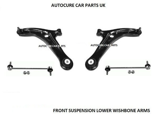 FITS FORD FIESTA MK7 FRONT SUSPENSION WISHBONE CONTROL ARMS + DROP ...