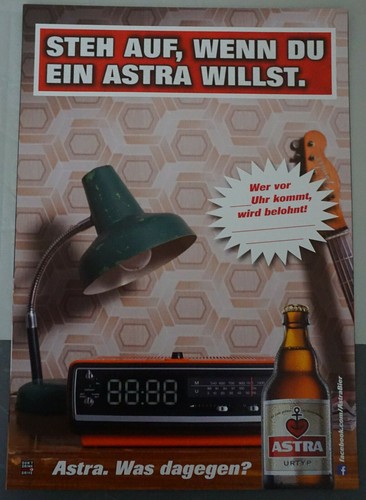 Astra Urtyp Bier Beer Werbeschild Plakat Poster Kiez St. Pauli Hamburg ...