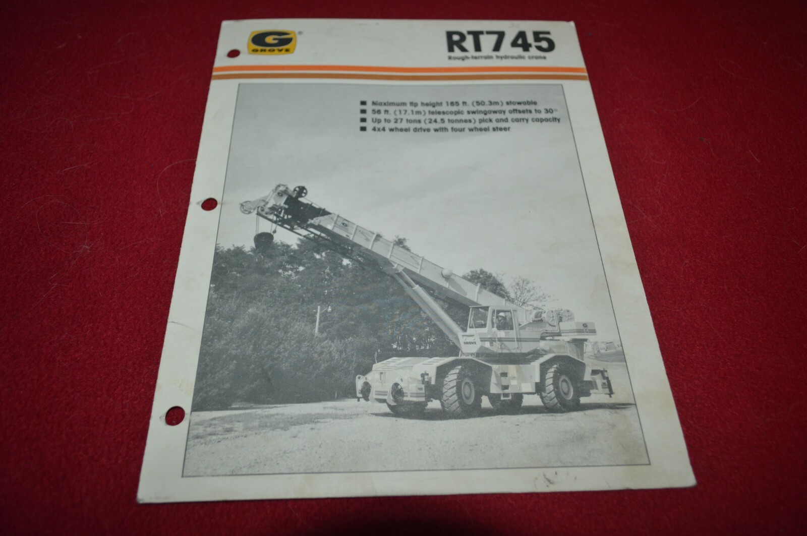 Grove RT745 Hydraulic Crane Dealer's Brochure AMIL16 | eBay