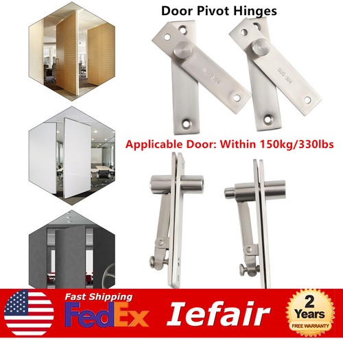 360° Rotating Hidden Hinges 2-Set Invisible Door Pivot Hinges Brushed ...