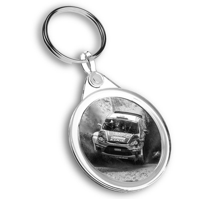 Keyring Circle - BW - Rally Sports Racing Car 4x4 Race #35447 | eBay UK