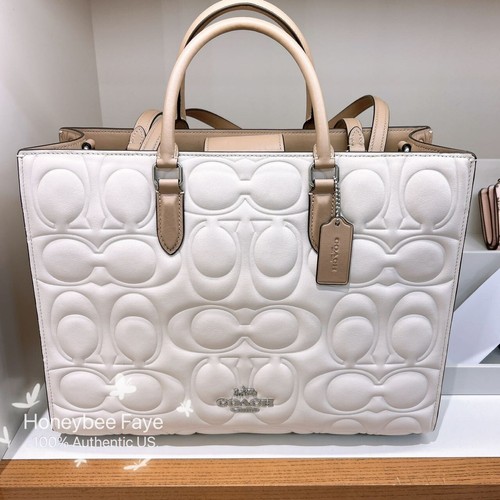 NWT Coach Maggie Tote Bag In Blocked Signature Leather CY673/CY672 | eBay