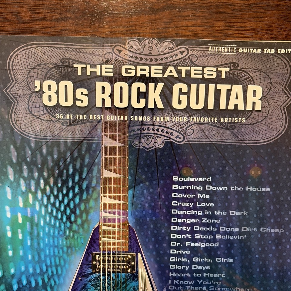 The Greatest 80s Rock Guitar Tab Sheet Music Chords Lyrics 36 Songs ...