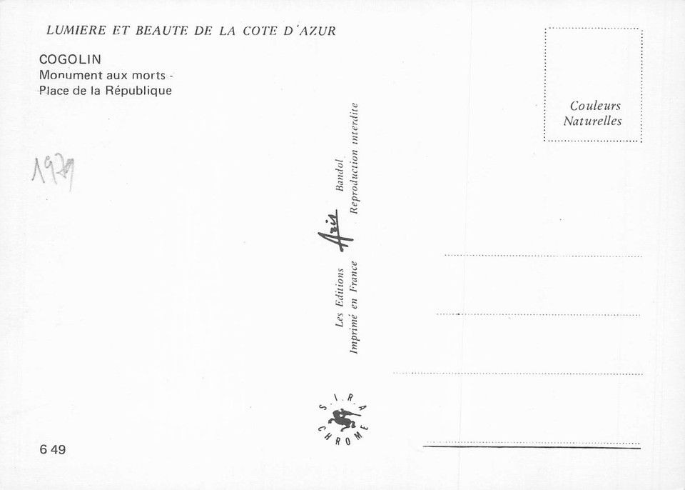 83 COGOLIN MONUMENT AUX MORTS PLACE DE LA REPUBLIQUE | eBay