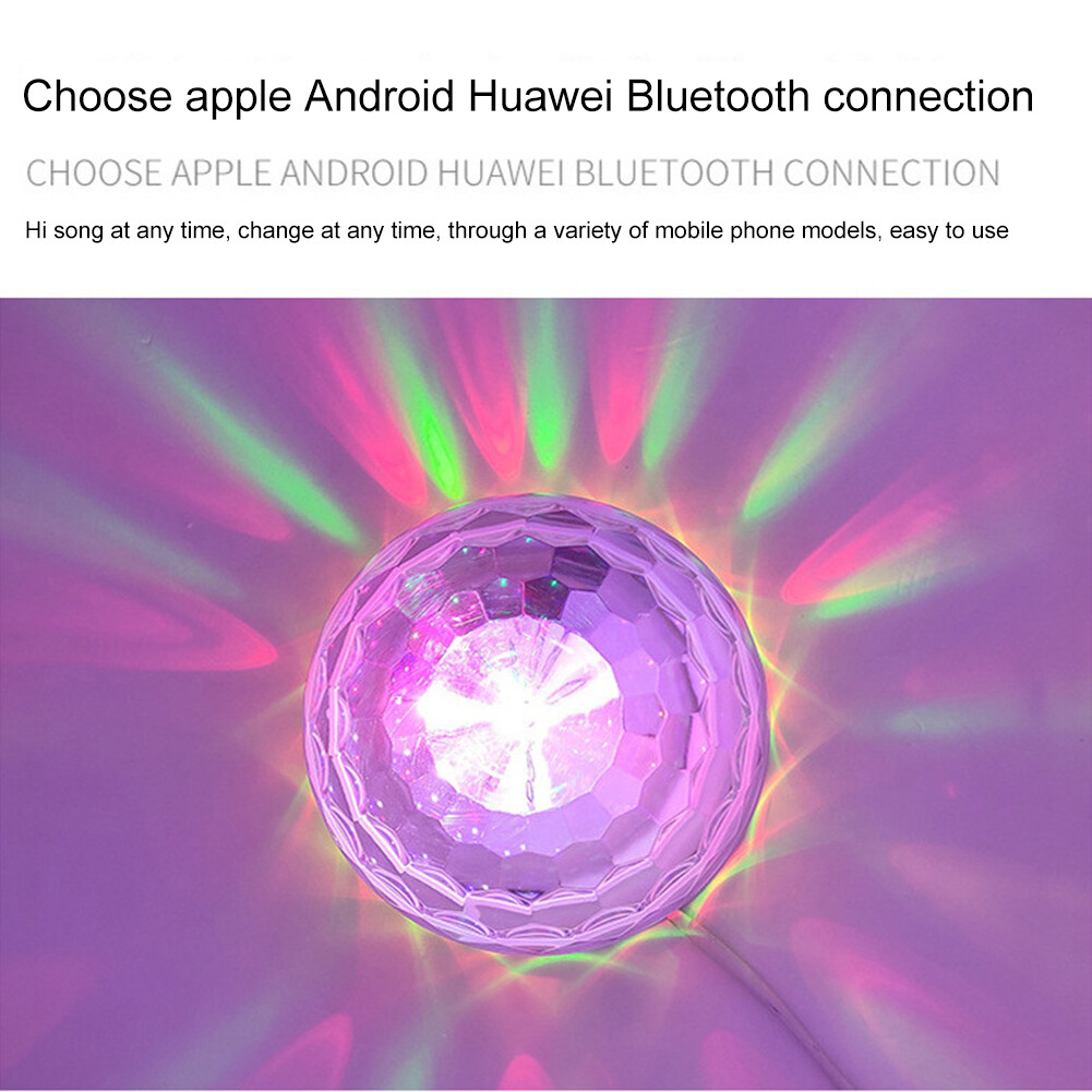 Rotating LED Night Lamp USB Disco Stage Party Ball Light (White) | eBay