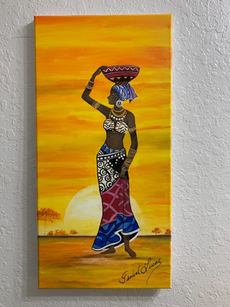 African Paintings Of Women Painting Of African Art Of Two Working