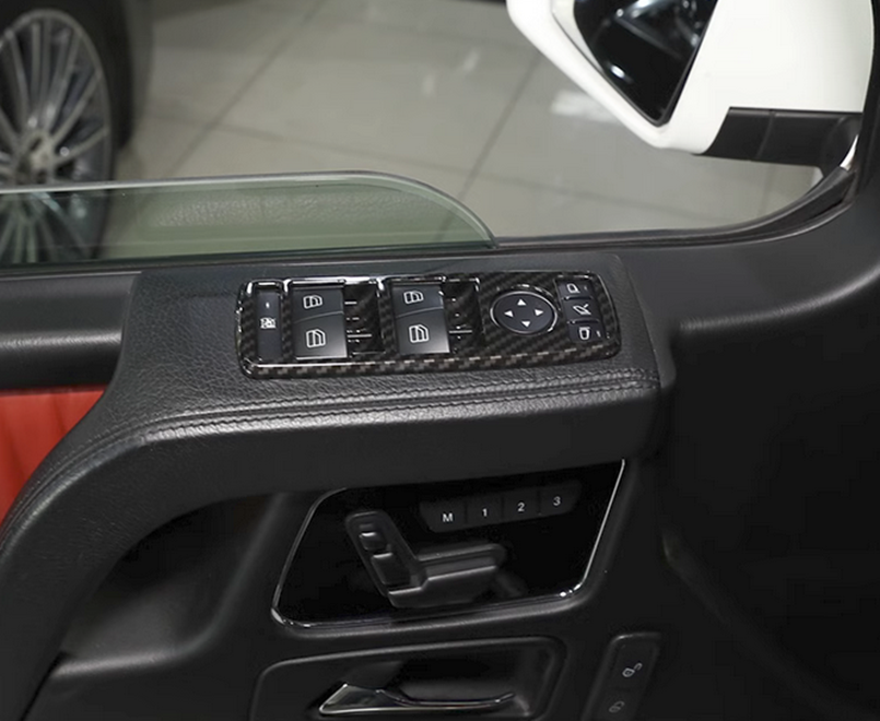 Carbon Fiber Window Lift Switch Button Trim For Benz G Class W463 G500 ...