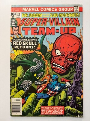 Dr Doom Red Skull Super Villain Team Up #10 1977 Marvel Comics Cap ...