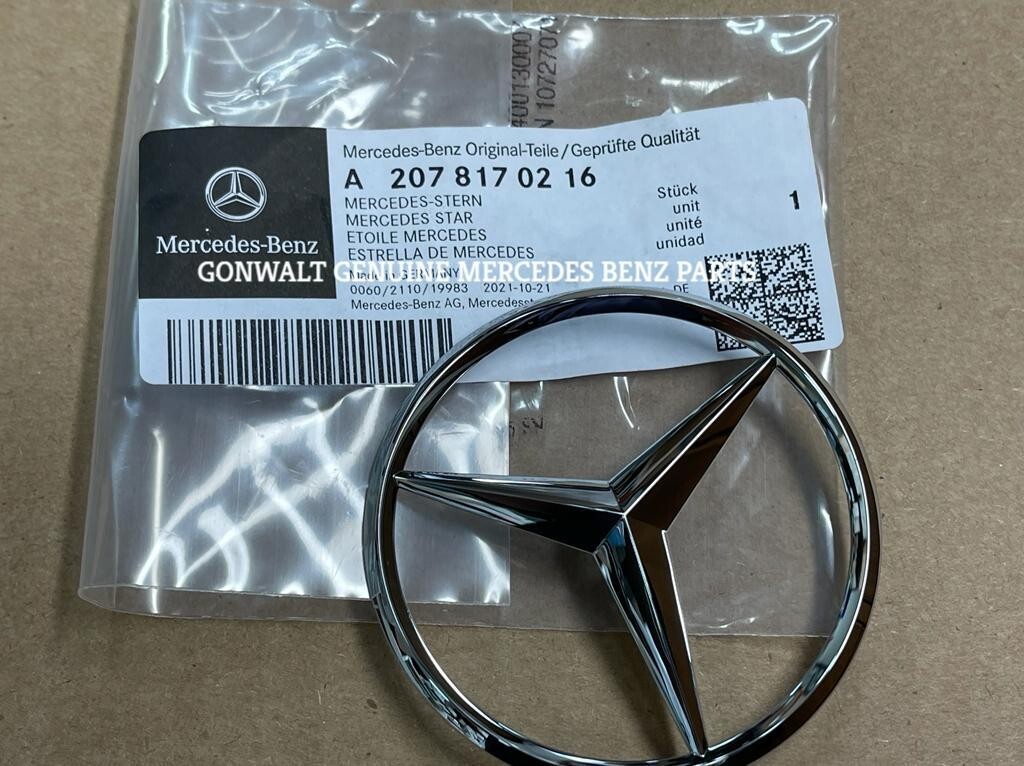 OEM 2078170216 Mercedes Benz New Trunk Star Lid Emblem Badge w212 E ...