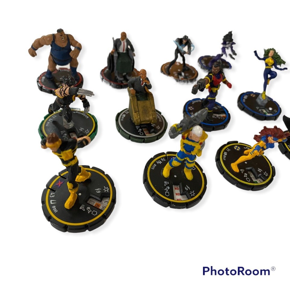 Heroclix Marvel Figures Lot X-Men Cable Prof X Blade Wolverine Domino ...