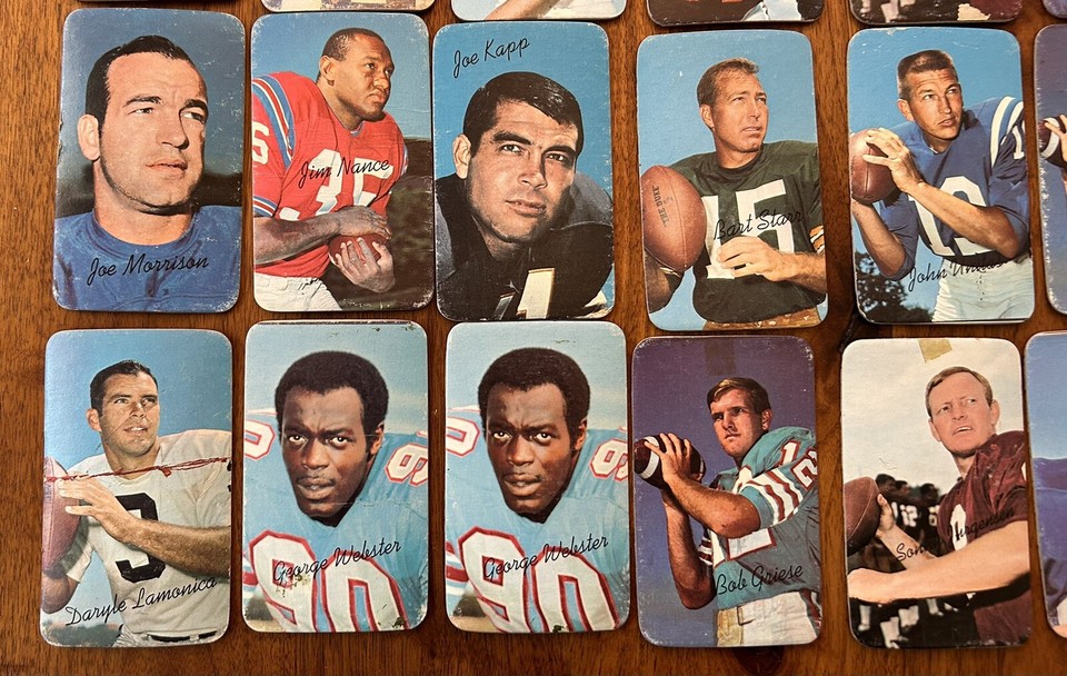 1970 Topps Super Cards Football Stars trading cards Lot. 34 Unitas ...
