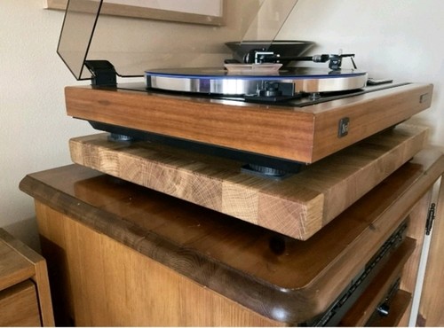 Oak Hardwood Hi-fi Isolation Stand Turntable Speaker Amp Riser Podium ...