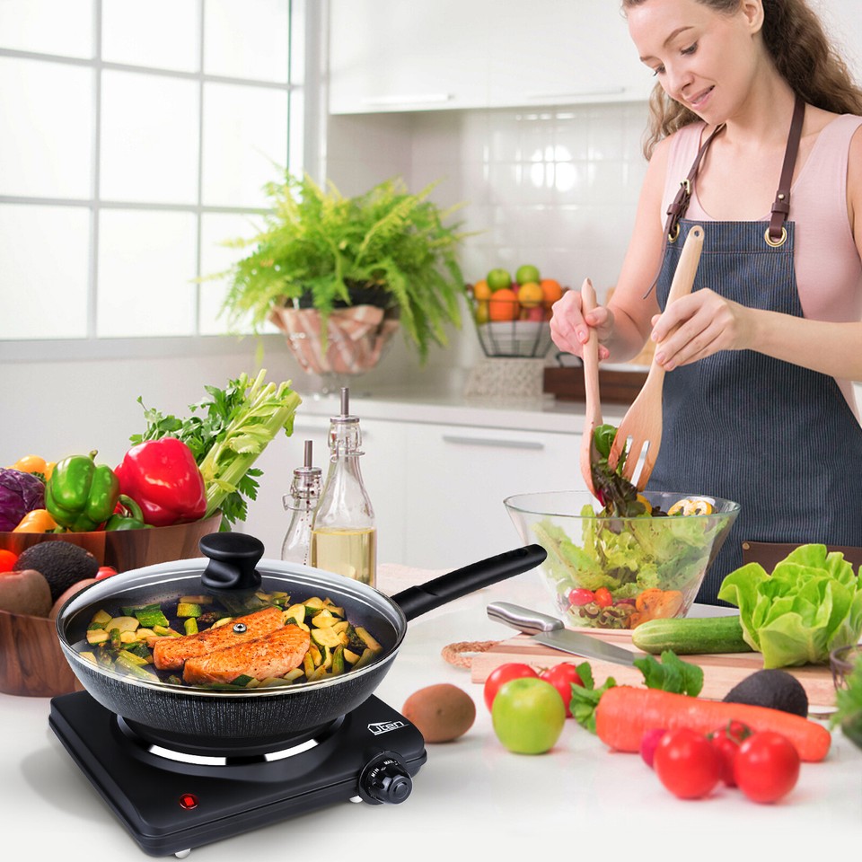 1000W Single Hot Plate Electric Cooker Hob Table Top Cooker Heat ...