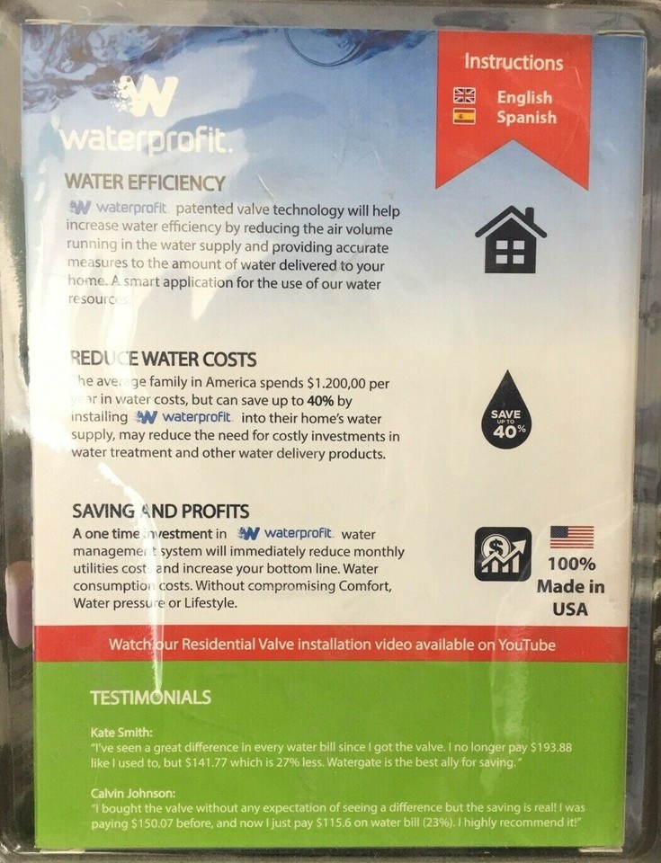 Aquasaving Water Profit Flow Valve | eBay