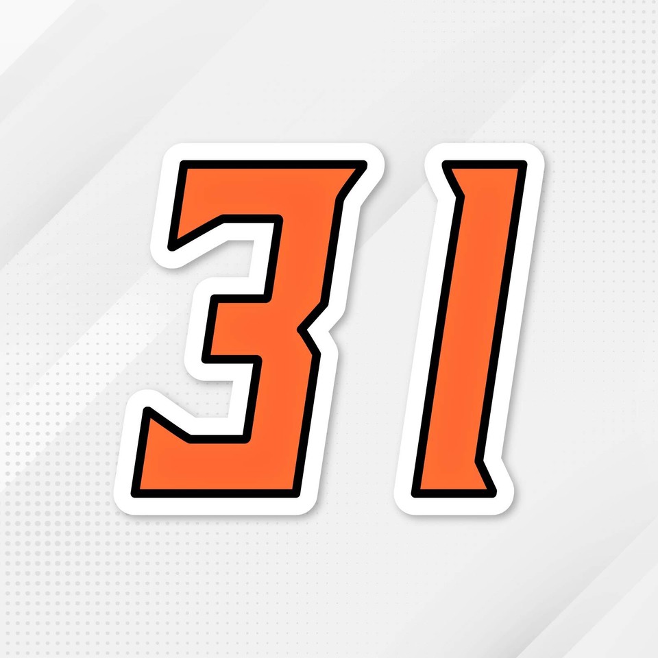 S17 Custom Racing Number Sticker Vinyl Decals 3 pcs For Yamaha Suzuki ...