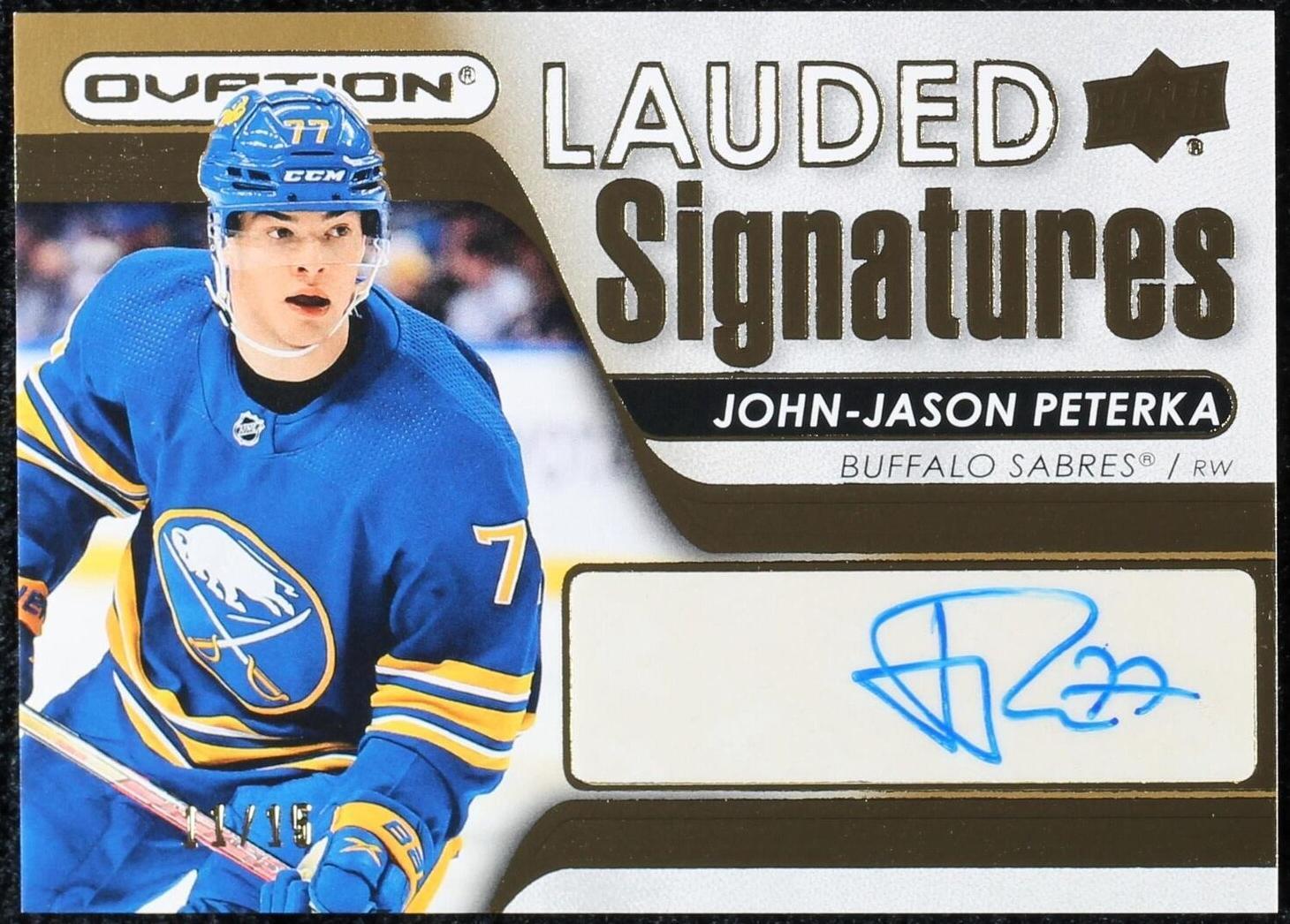 2021-22 Upper Deck Ovation - Lauded Signatures John-Jason Peterka #LS ...