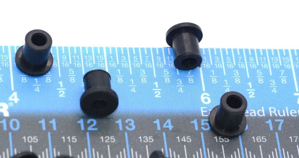 1/4" Rubber Step Bushings for Wires Cables Fits 1/4" Hole x 1/8" ID x 3 ...