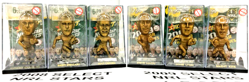 2008+2009 SELECT NRL STARS LIMITED E. GOLD FIGURINE FULL TEAM SET(3+3 ...