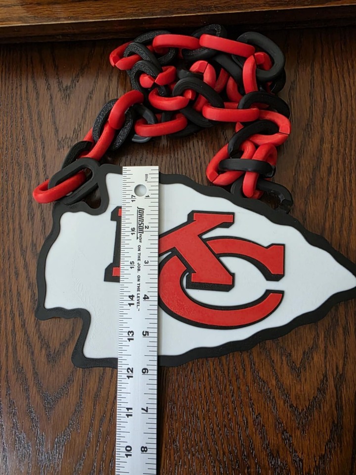 Kansas City Chiefs Oversized Pendant Chain Necklace 3D printed | eBay