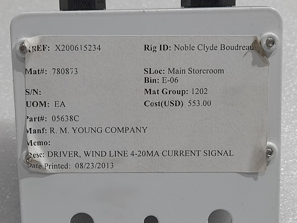 R M Young 05108 Wind Monitor MA Heavy Duty With 05638C Wind Line Driver ...