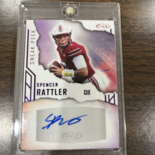 2023 SAGE Low Series - Sneak Peek Autographs #SPA-SR Spencer Rattler ...