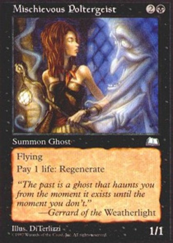 1 x Mischievous Poltergeist - Weatherlight - Moderate Play - MTG | eBay