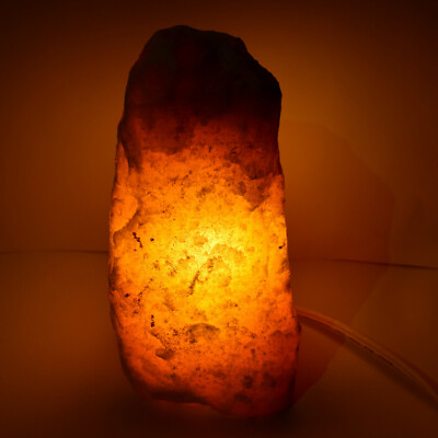 7" Orange Calcite Lamp Night Light Decor Crystal Mountain Lamp + Cord ...