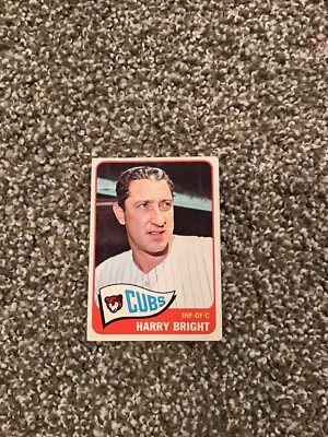 CHICAGO CUBS 1965 TOPPS HARRY BRIGHT BASEBALL CARD VG GREAT CARD #584 ...