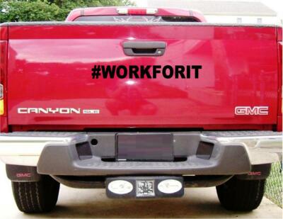 #WORKFORIT - LARGE-Hashtag Work For It - Vinyl Decal Home Décor 8" x 15 ...