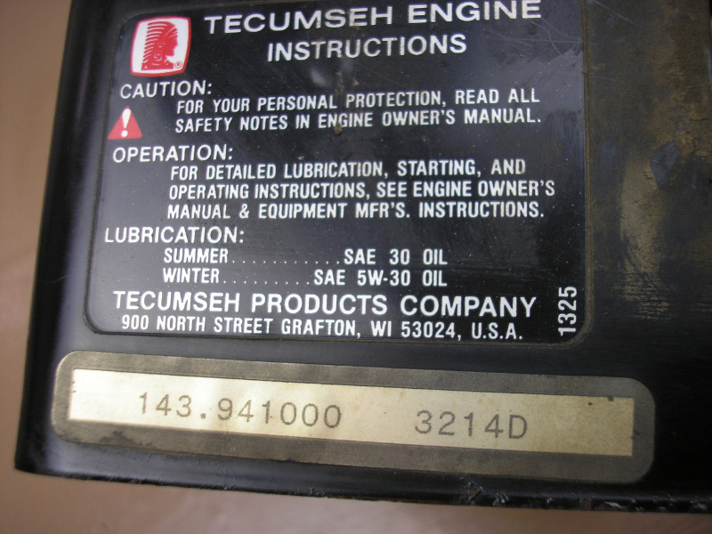 Craftsman RE2000 Ride-n-Mulch Mower Tecumseh TVXL220 10HP Engine Blower ...