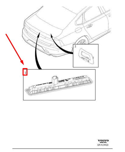 VOLVO S90 MK2 Tailgate Handle 31416491 NEW GENUINE | eBay UK