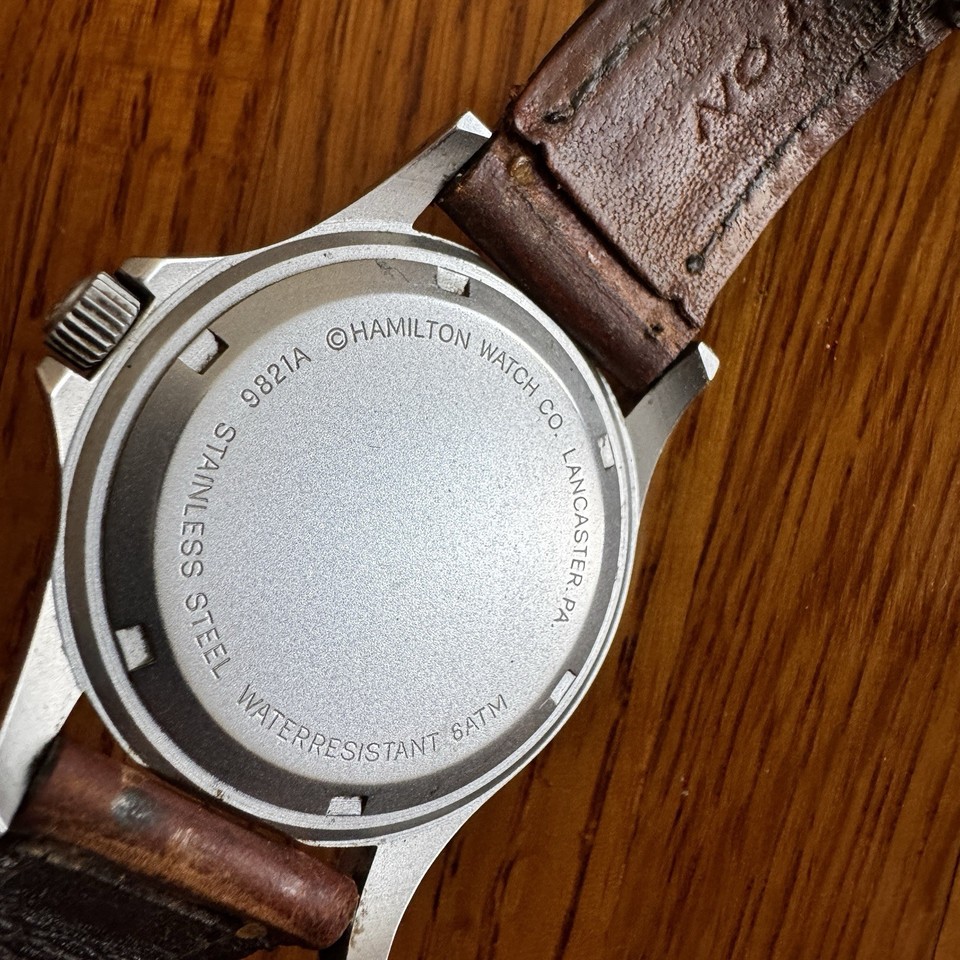 Vintage Hamilton L.L. Bean 9821 A Quartz Field Military Railroad Style ...